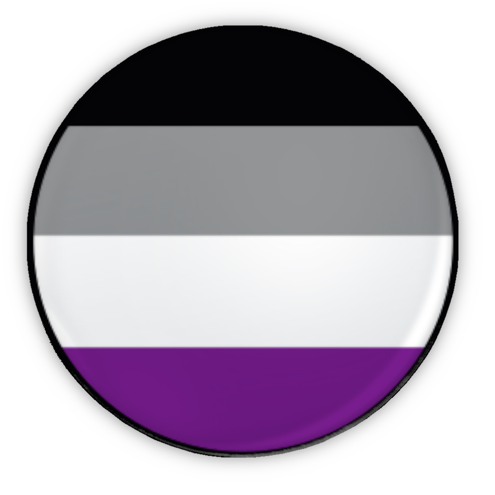 Asexualitä-Flagge Button