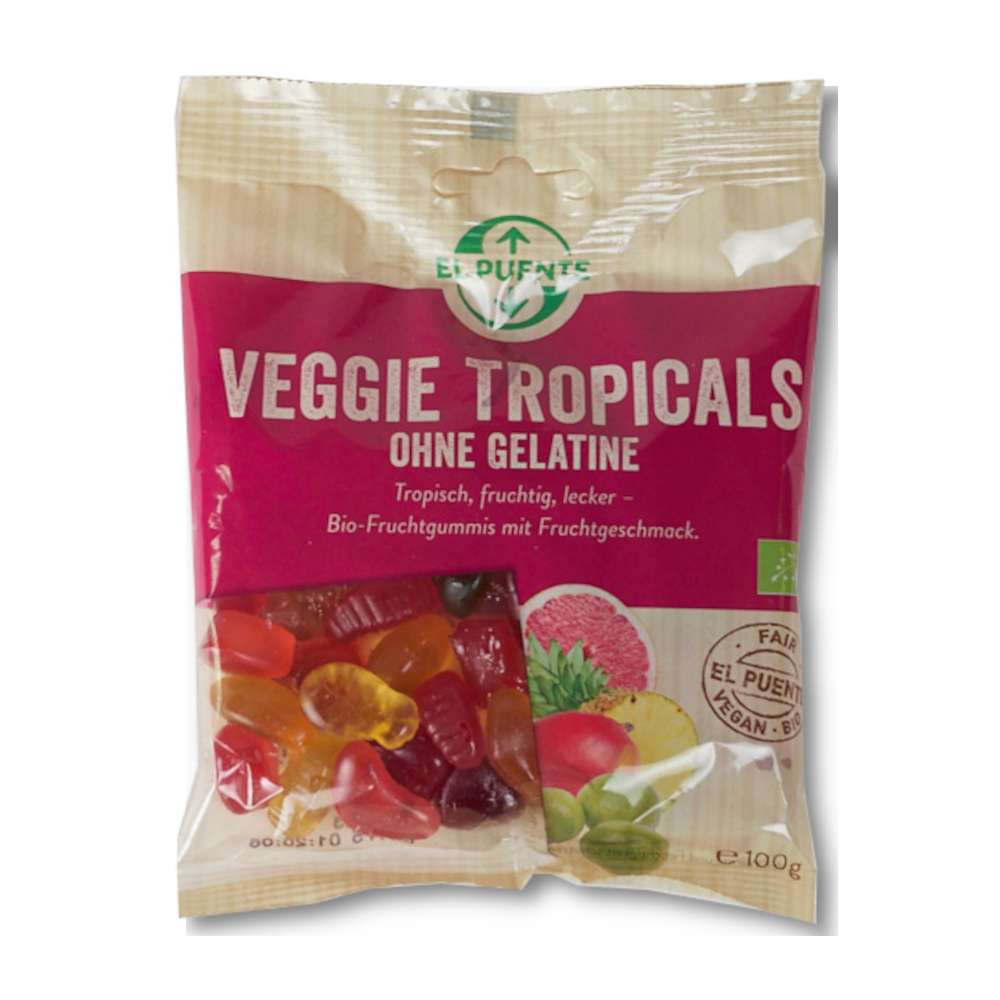 Veggie Tropical fruit gums without gelatine