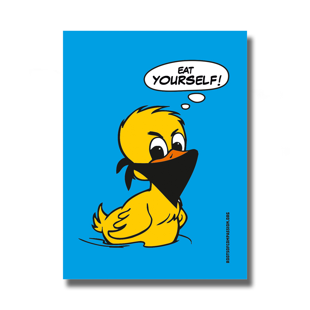 eat yourself aufkleber