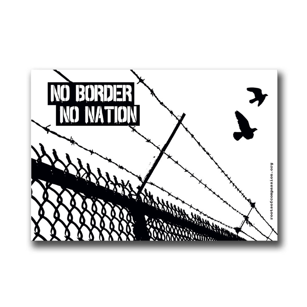 No border (Vögel, weiß) - Aufkleber