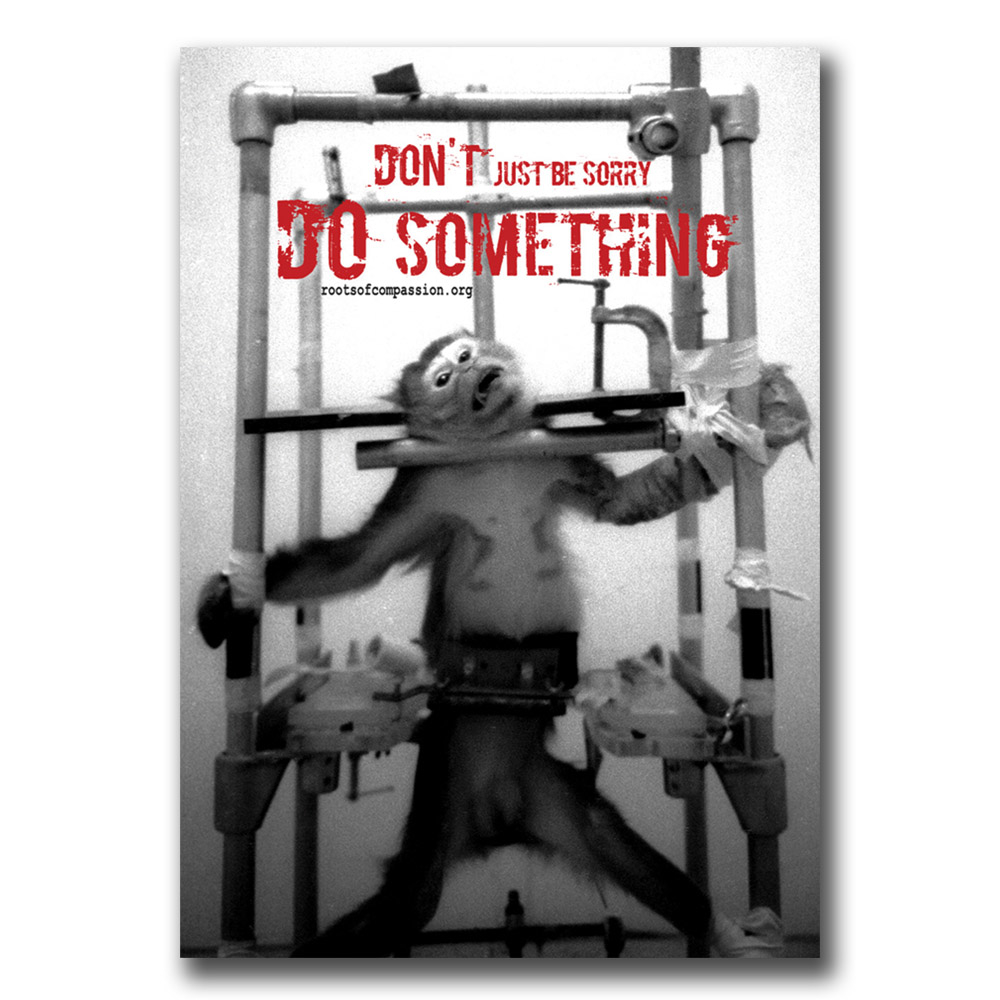 Don't just be sorry (animal testing) - action stickers (10x)